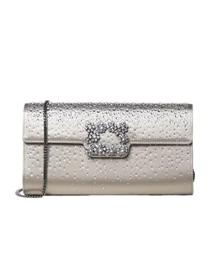 ROGER VIVIER Flap Shoulder Bag - Nude