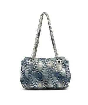 DIESEL® Charm D Quilted Metallic-foil Shoulder Bag