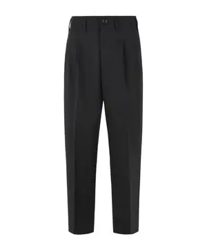 AMI Paris Virgin Wool Trousers - Black