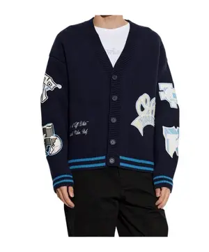 Off-White Long-sleeved Cardigan With Appliqu