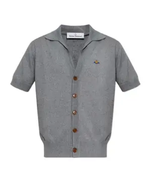 VIVIENNE WESTWOOD Short-sleeved Knit Cardigan - Grey