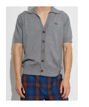 VIVIENNE WESTWOOD Short Sleeve Button Cardigan - Grey