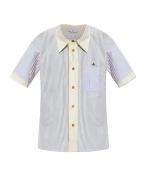 VIVIENNE WESTWOOD Asymmetric Collar Shirt - White