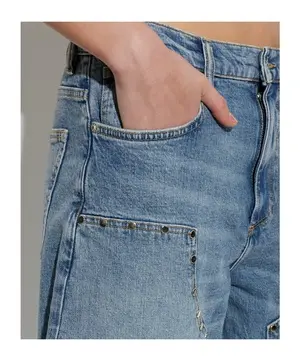 ALLSAINTS Sadie Wide-leg Jeans With Stud Detailing