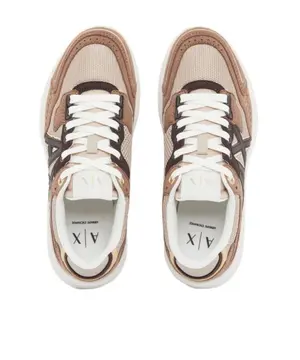 Armani Exchange Sneakers In Mesh And Nylon With Rubber Sole