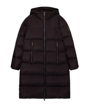 Armani Exchange Quilted Down Puffer Coat With Hood