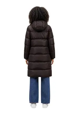Armani Exchange Quilted Down Puffer Coat With Hood