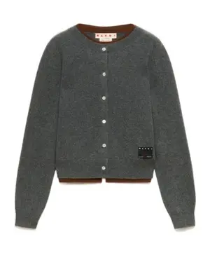 Marni Logo Patch Cashmere Cardigan