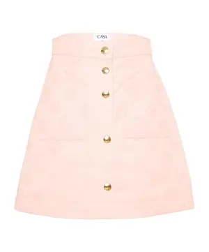 Casablanca Monogram Jacquard Button-front Skirt