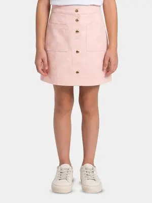 Casablanca Monogram Jacquard Button-front Skirt