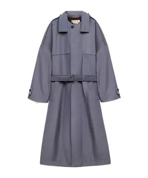 Marni Belted Trench Coat - Darkash