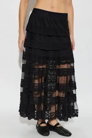 ALLSAINTS Elastic Waist Midi Skirt