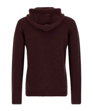 ROBERTO COLLINA Ribbed Hooded Sweater