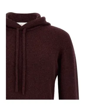ROBERTO COLLINA Ribbed Hooded Sweater