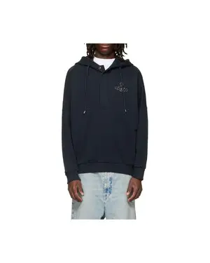 VIVIENNE WESTWOOD Drawstring Hooded Sweatshirt - Navy