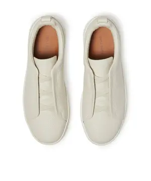Zegna Triple Stitch Low Top Sneaker - White