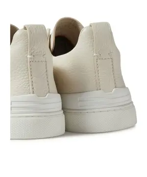 Zegna Triple Stitch Low Top Sneaker - White