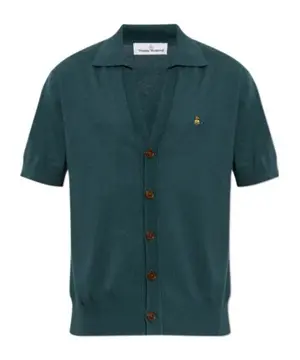 VIVIENNE WESTWOOD Short-sleeved Knit Cardigan - Green