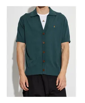 VIVIENNE WESTWOOD Short-sleeved Knit Cardigan With Collar