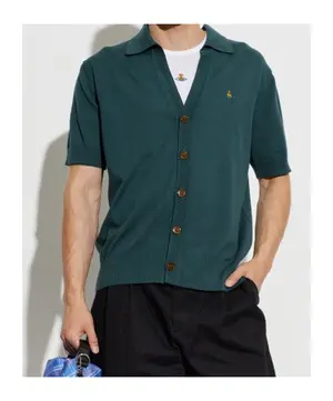 VIVIENNE WESTWOOD Short-sleeved Knit Cardigan With Collar
