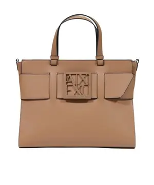 Armani Exchange Monogram Tote Bag - Brown