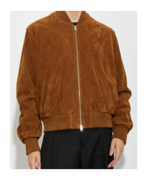 AMI Paris Suede Bomber Jacket