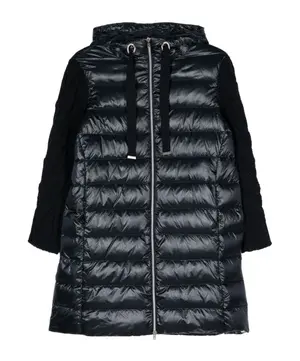 Herno Zip-up Hooded Jacket With Drawstring And Long Sleeves - Black