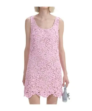 SELF-PORTRAIT Floral Lace Mini Dress - Pink