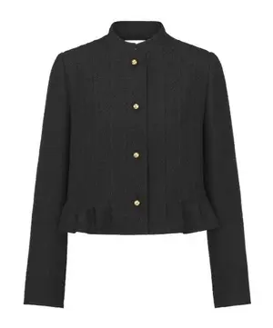 Dior Button-up Peplum Jacket - Black