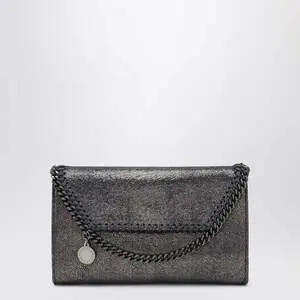 Stella McCartney Dark Navy Falabella Chain Wallet - Blue