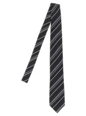 TOM FORD Diagonal Striped Neck Tie - Black