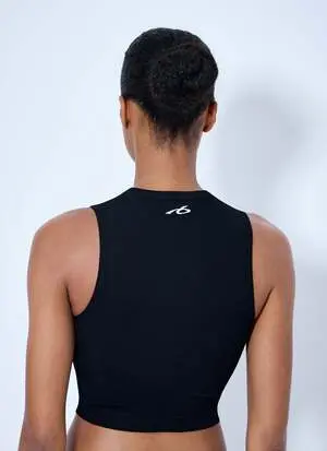 Balenciaga Sleeveless Technical Knit Bra Tank Top