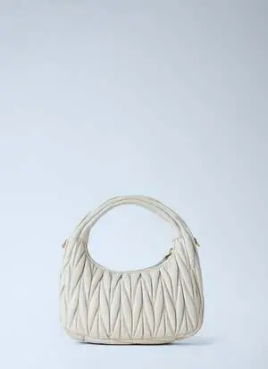 Miu Miu Small Wander Matelassé Hobo Bag - White