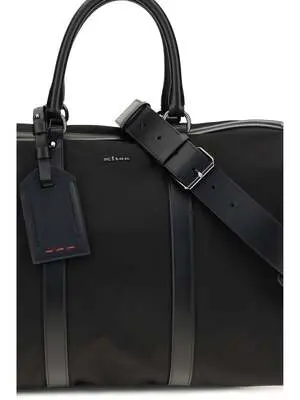 Kiton Leather-trim Travel Duffle Bag