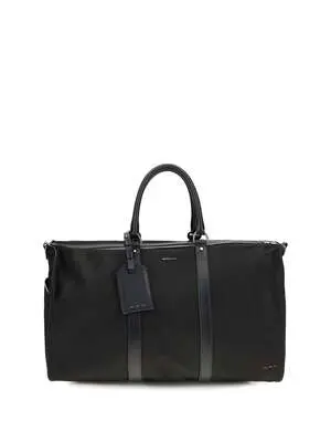 Kiton Leather-trim Travel Duffle Bag - Black