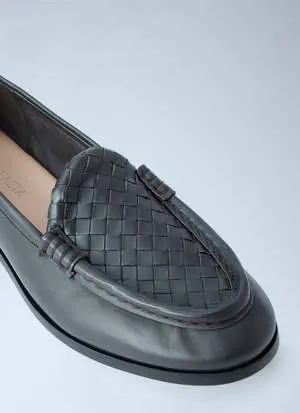 Bottega Veneta Woven Leather Penny Loafers