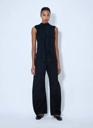LEMAIRE High Waisted Curved Wide Leg Pants