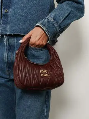 Miu Miu Wander Quilted Leather Shoulder Bag - Red