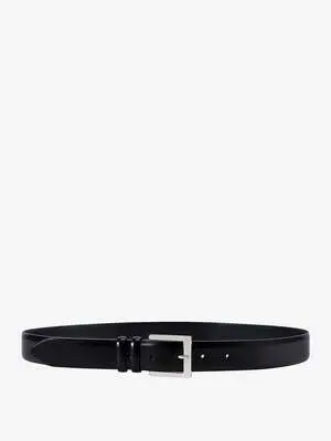Orciani Shiny Leather Belt With Metal Buckle - Black