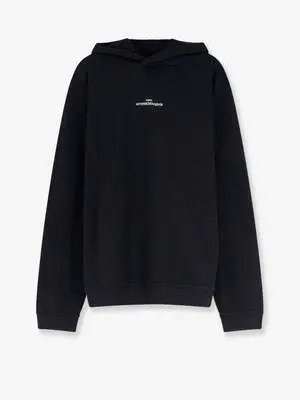 MAISON MARGIELA Cotton Sweatshirt With Front Embroidered Logo - Black