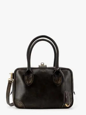 GOLDEN GOOSE Vita Vintage Leather Crossbody Bag - Black