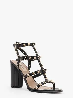 Valentino Garavani Rockstud Leather Sandals With Allover Studs