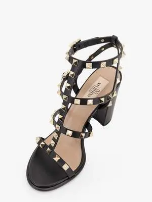 Valentino Garavani Rockstud Leather Sandals With Allover Studs