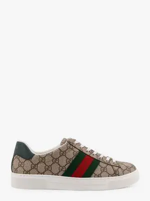 Gucci Lowtop Ace Gg Supreme Fabric Sneakers - Beige