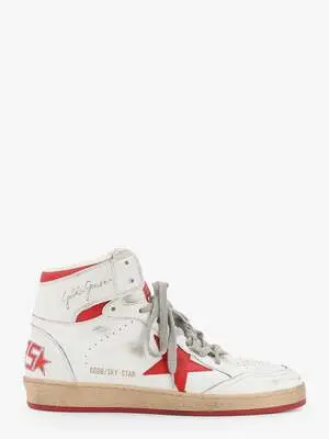 GOLDEN GOOSE High-top Leather Sneakers With Iconic Star Logo - White