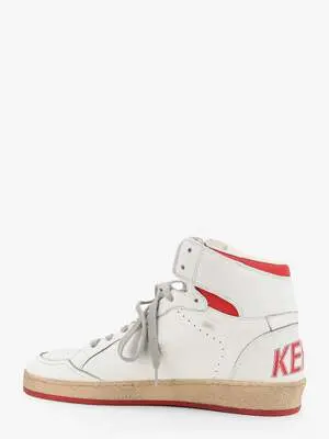 GOLDEN GOOSE High-top Leather Sneakers With Iconic Star Logo - White