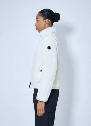 Moncler Shearling Diamond-quilted Padded Cardigan