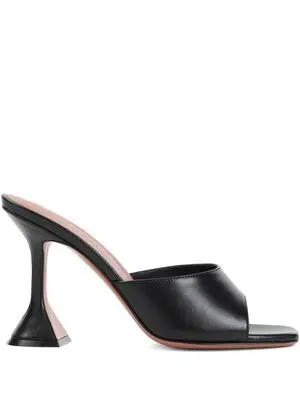Amina Muaddi Lupida Leather Mules - Multicolor