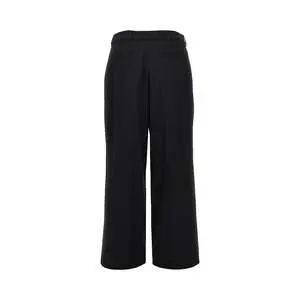 Saint Laurent Wool Grain De Poudre Tailored Wide-leg Trousers