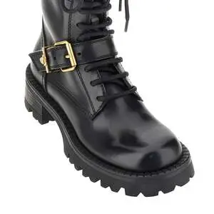 Versace Leather Mid-calf Boots With Medusa Detail